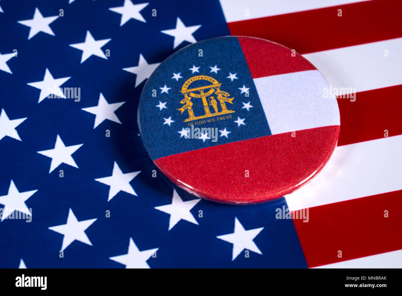 LONDON, UK - APRIL 27TH 2018: The symbol of the State of Georgia ...