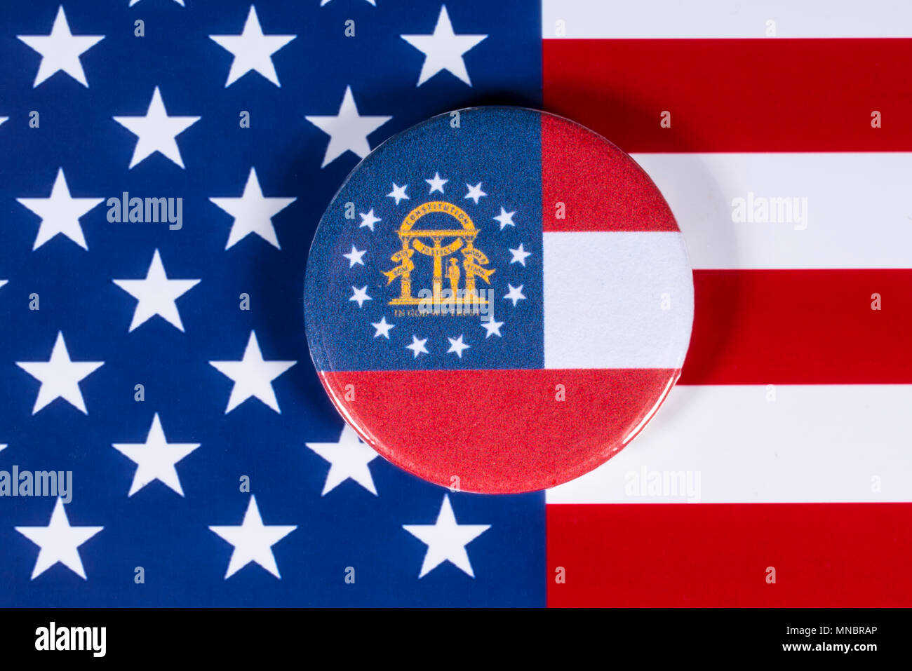 LONDON, UK - APRIL 27TH 2018: The symbol of the State of Georgia ...