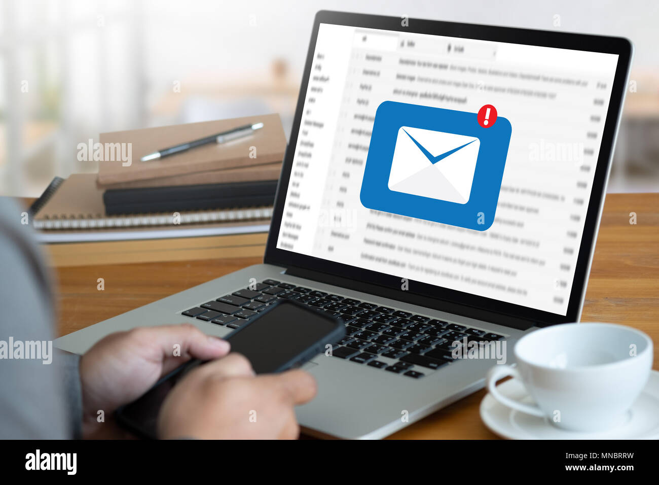 Mail Communication Connection message to mailing contacts phone Global Letters Concept Stock ...
