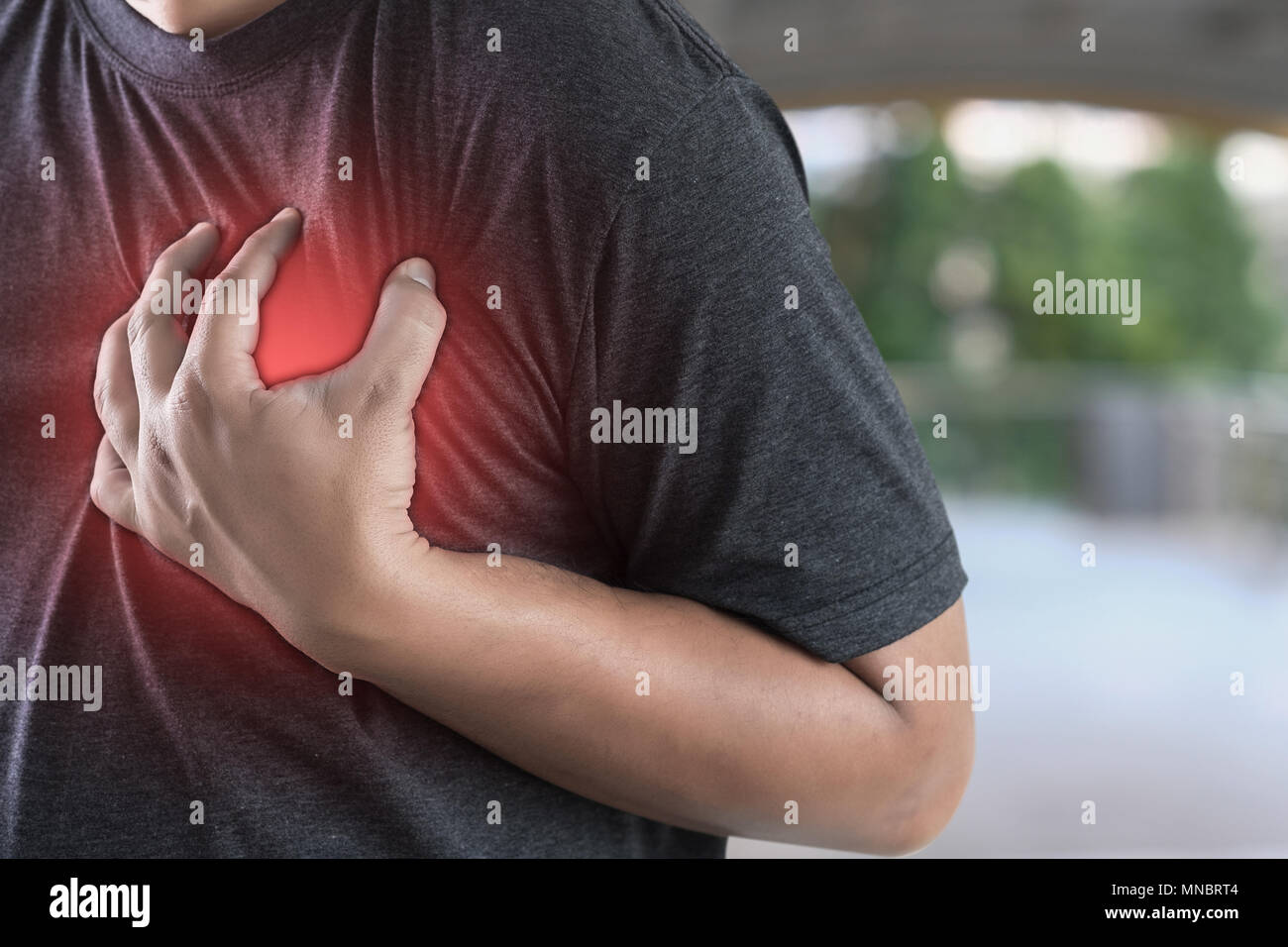 man disease chest pain suffering Heart attack Stock Photo - Alamy