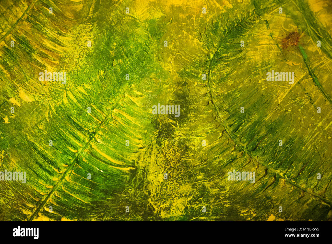 abstract painting of ferns Stock Photo - Alamy
