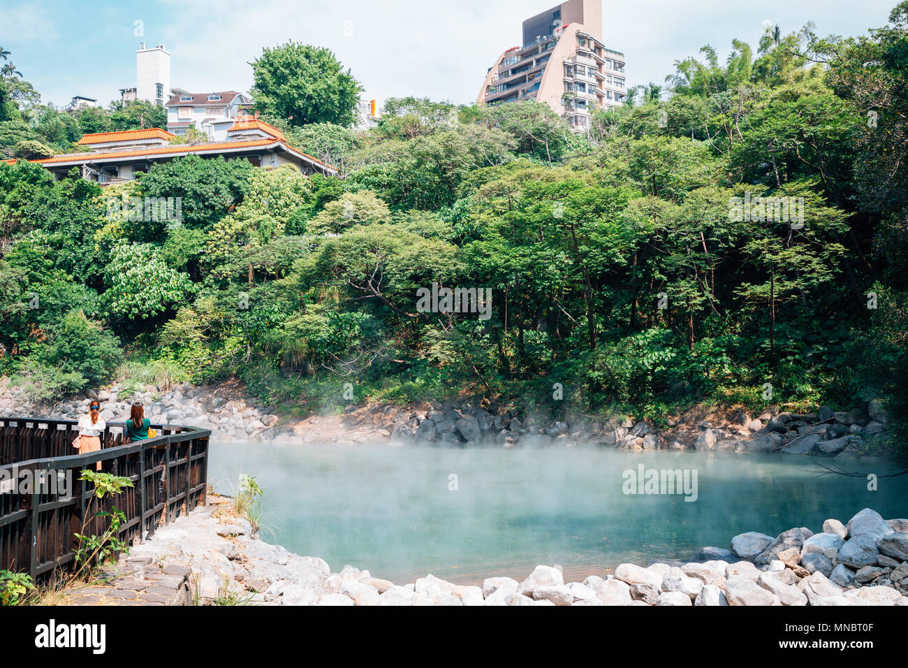 Beitou Thermal Valley hot steam in Taipei, Taiwan Stock Photo - Alamy