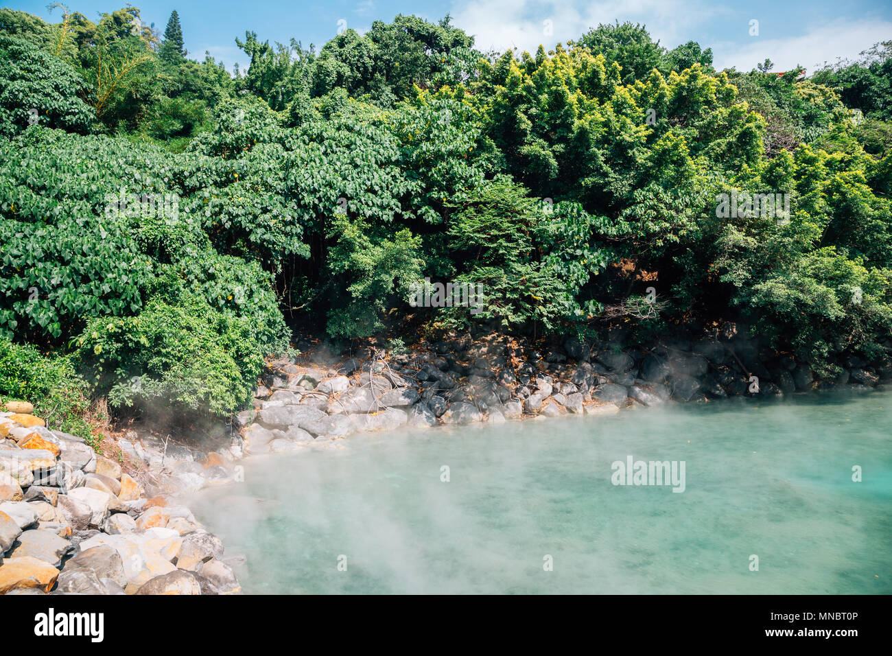Beitou Thermal Valley hot steam in Taipei, Taiwan Stock Photo - Alamy