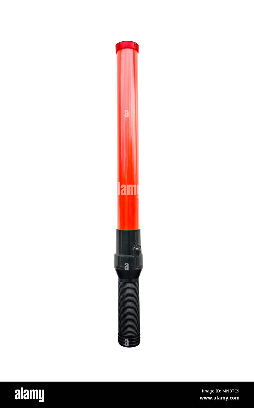 light traffic baton with white background Stock Photo - Alamy