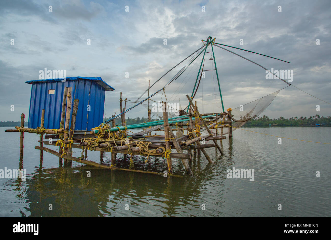 Chinese Fishing Net - at Cherai (near Kochi, Kerala Stock Photo - Alamy