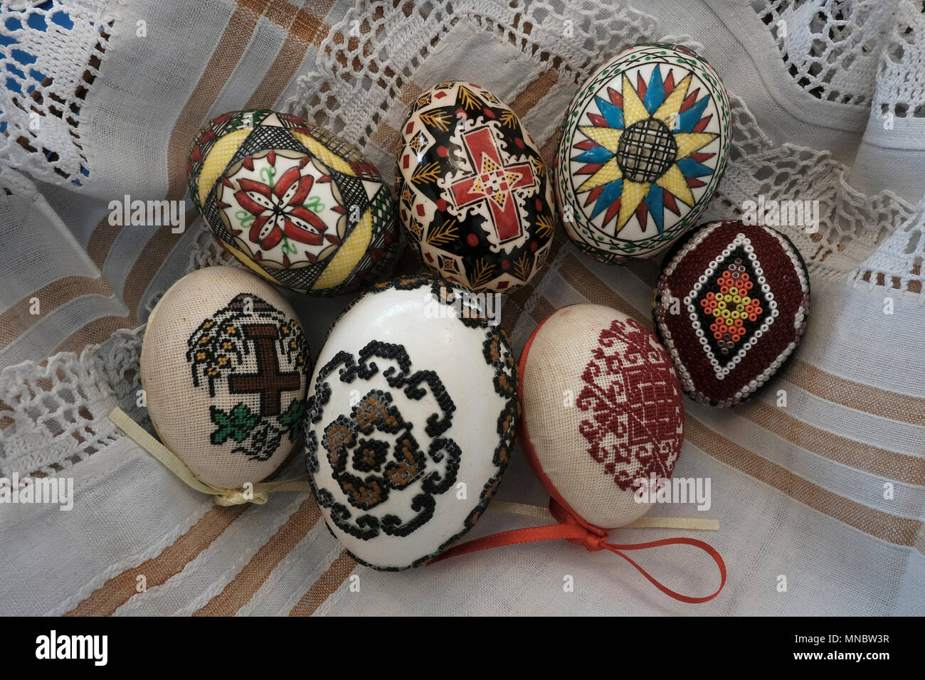Decorated Easter eggs in the Republic of Moldova Stock Photo - Alamy
