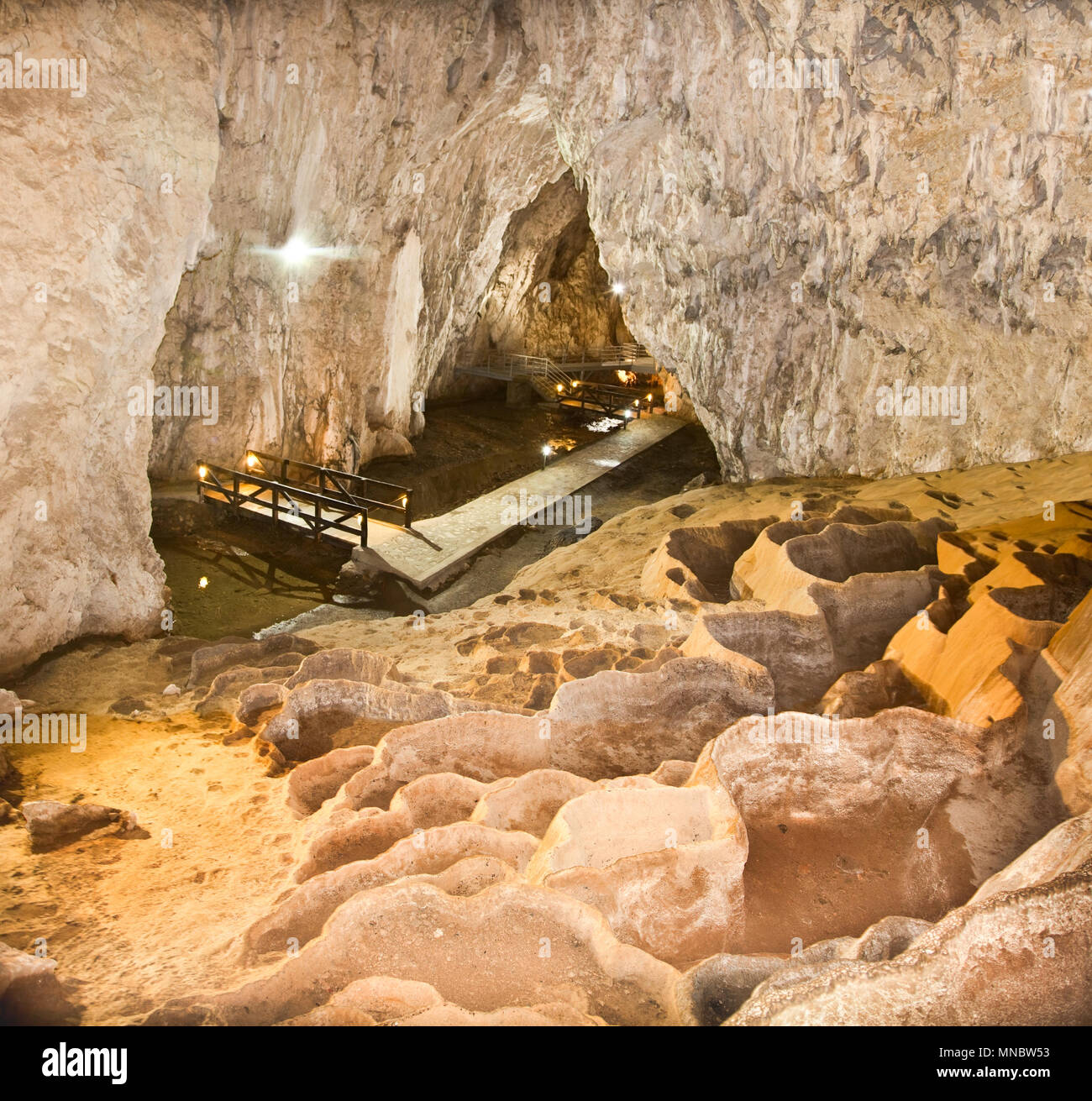 Inside of Stopica cave near Rozanstva village, Zlatibor mountain ...