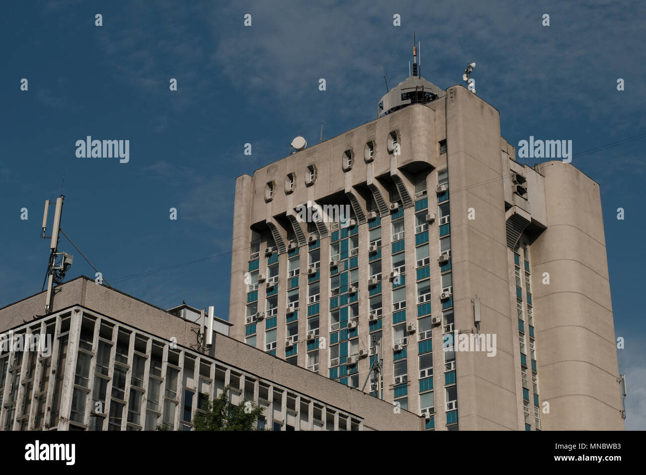 Building from the Communist era in the city of Chisinau also known as ...