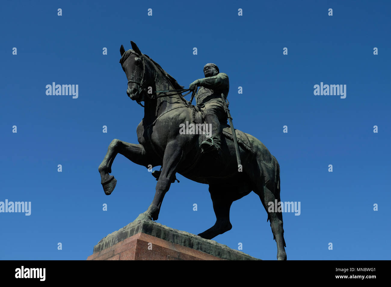 The equestrian statue of Grigore Cotovschi or Grigori Kotovski who was ...