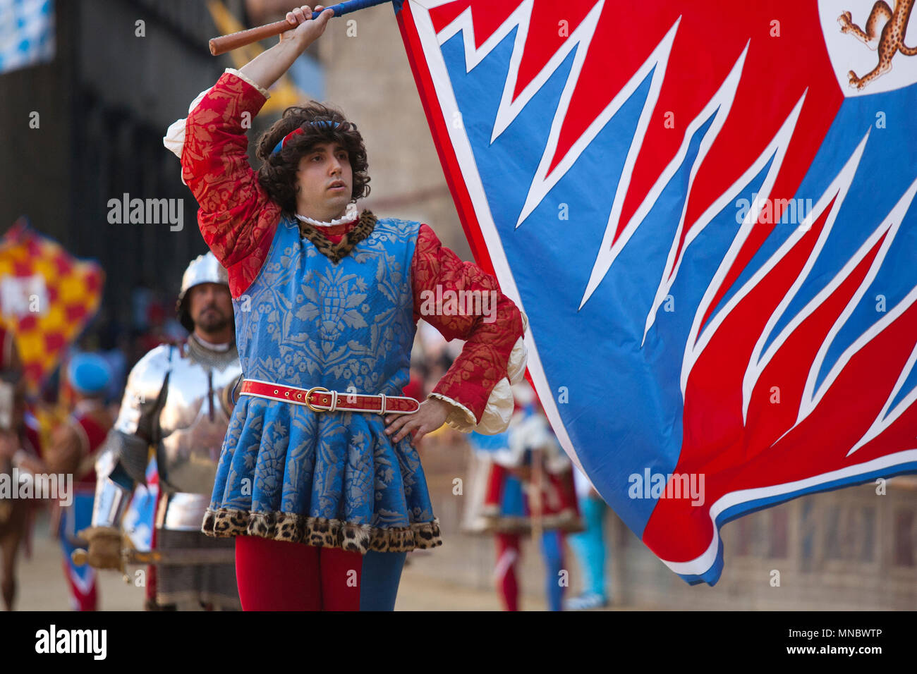 contrada of the panther, historical parade, palio of siena, siena ...