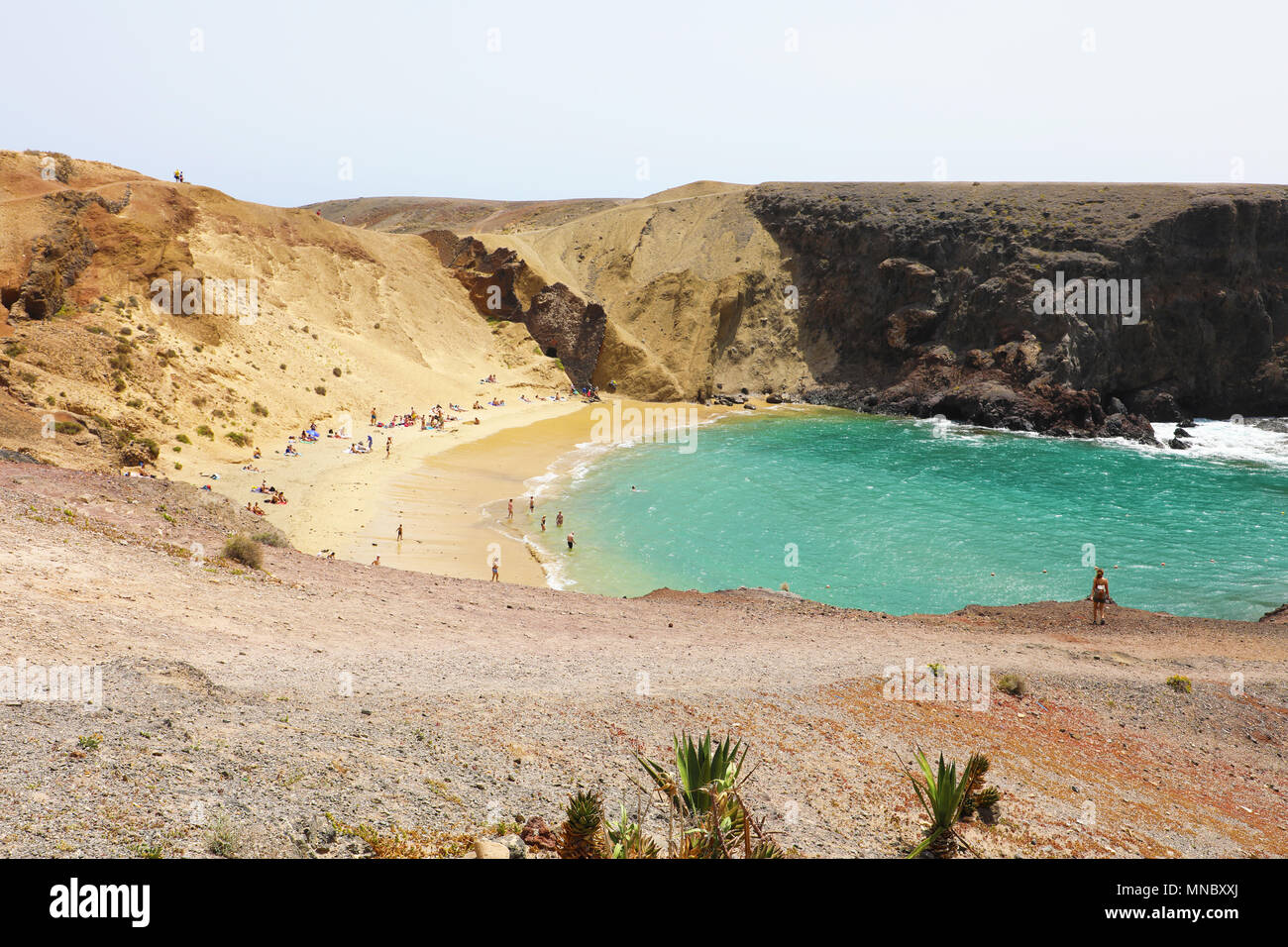 Stunning landscape with the famous Papagayo beach in Lanzarote, Canary ...