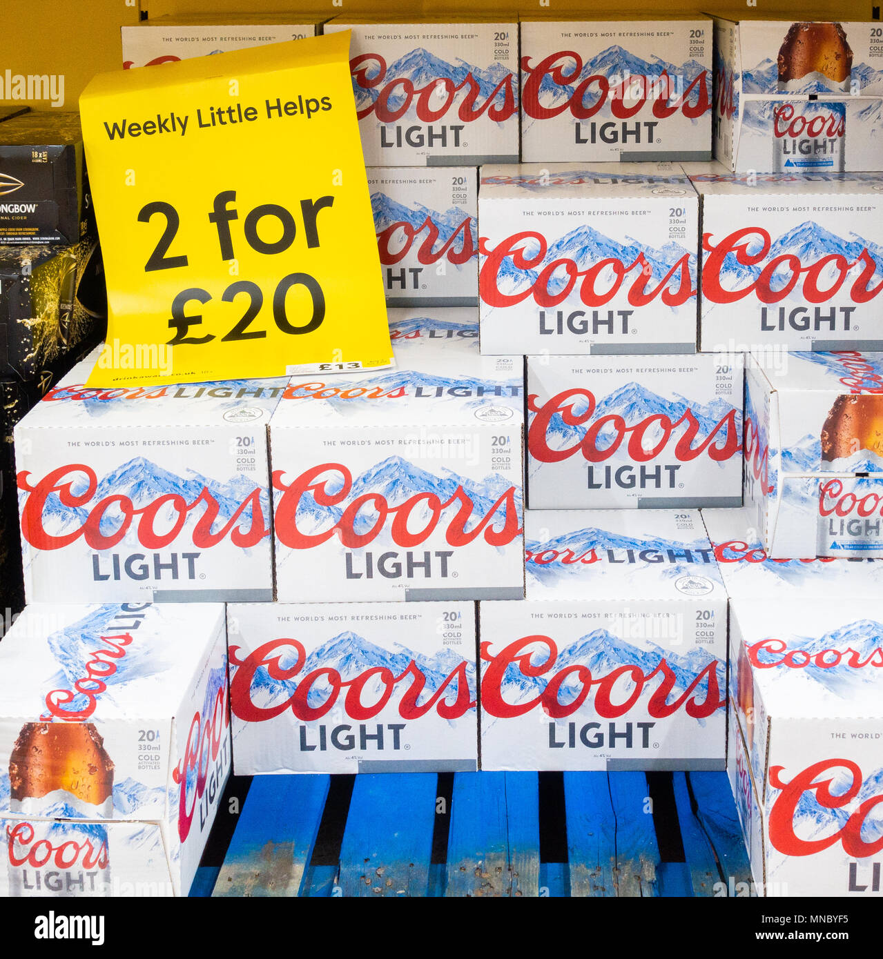 Alcohol in UK Supermarket Stock Photo - Alamy