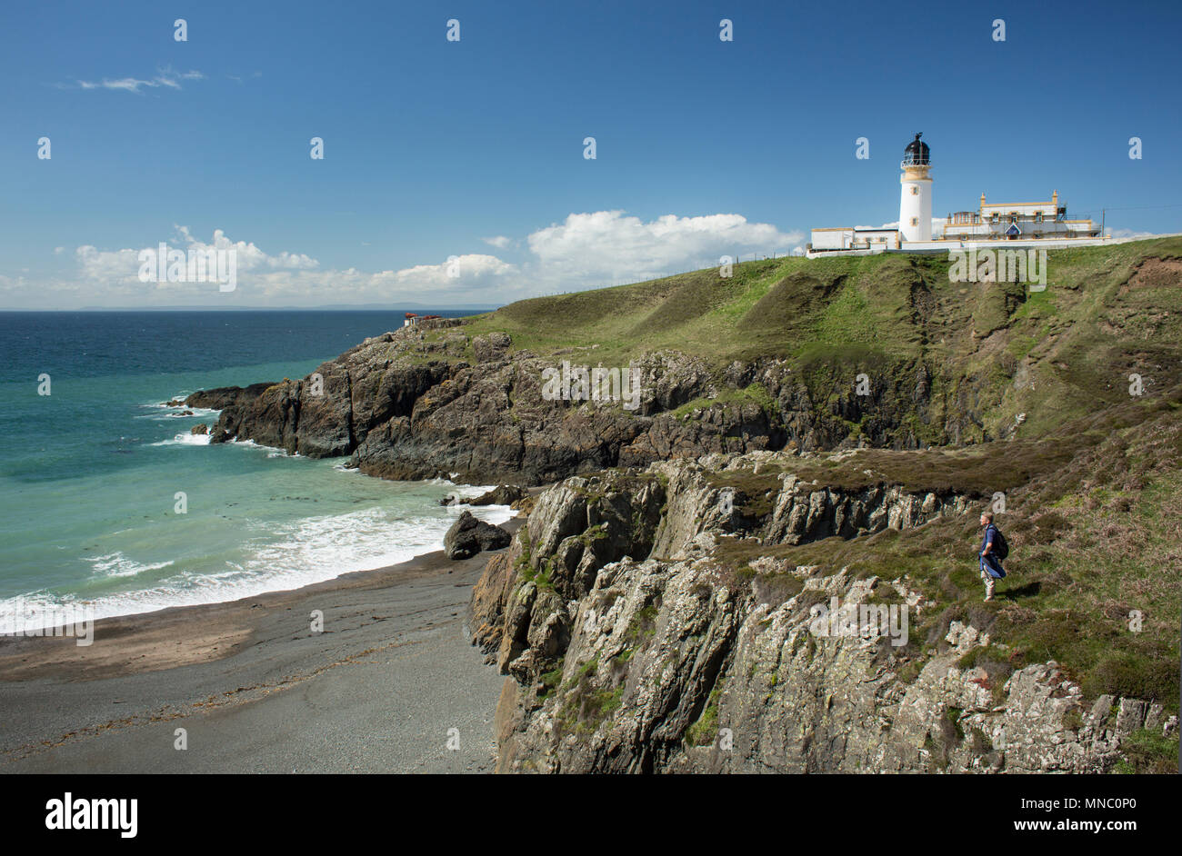 Killantringan Lighthouse near Portpatrick on the Southern Upland Way ...