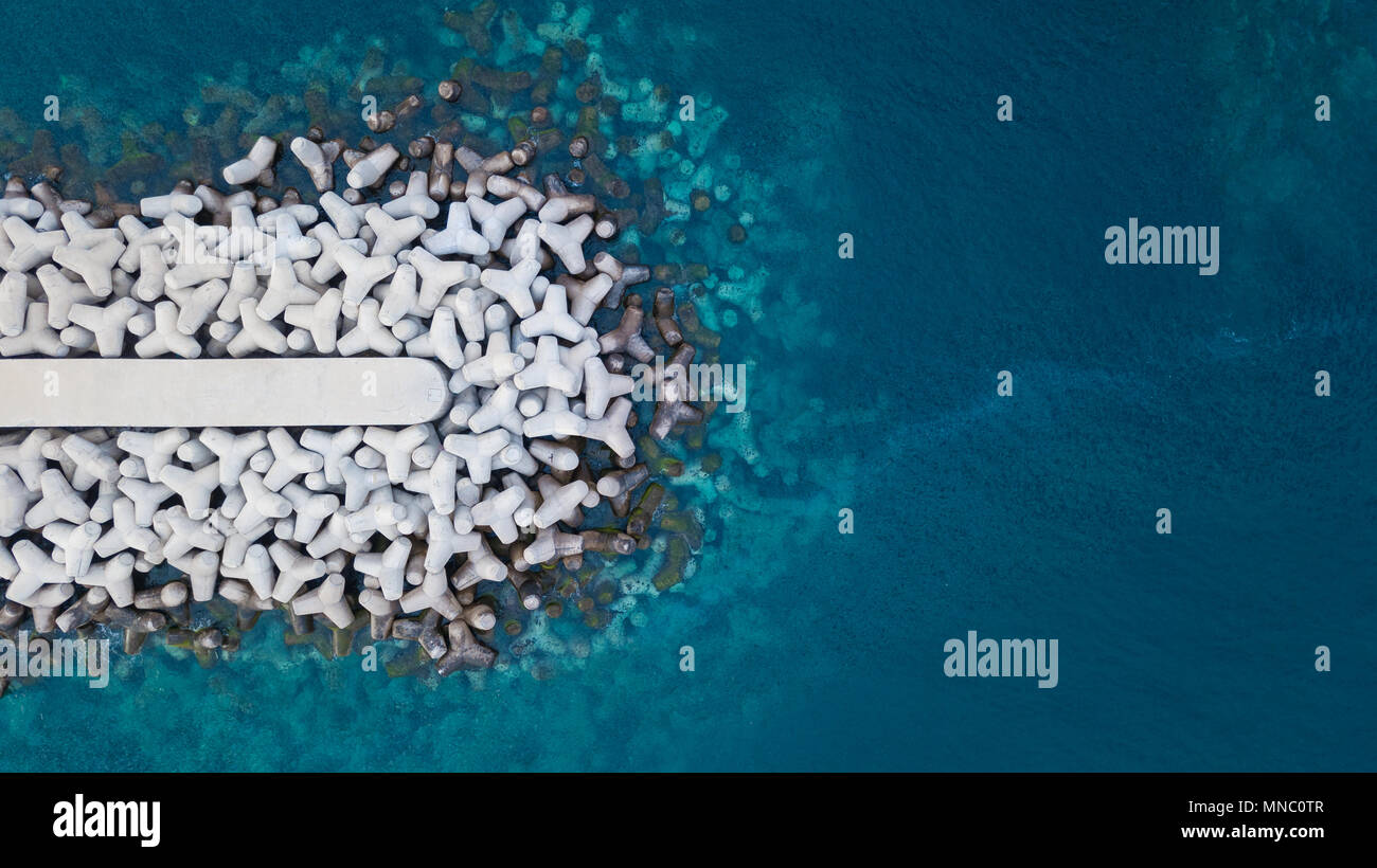 Breakwater aerial hi-res stock photography and images - Alamy
