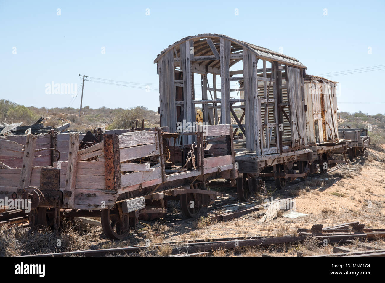 Babbage Island Carnarvon Old Train Stock Stock Photo - Alamy