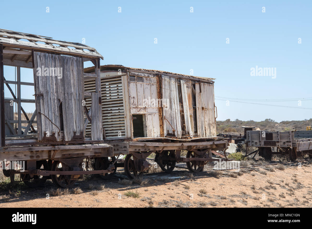 Babbage Island Carnarvon Old Train Stock Stock Photo - Alamy
