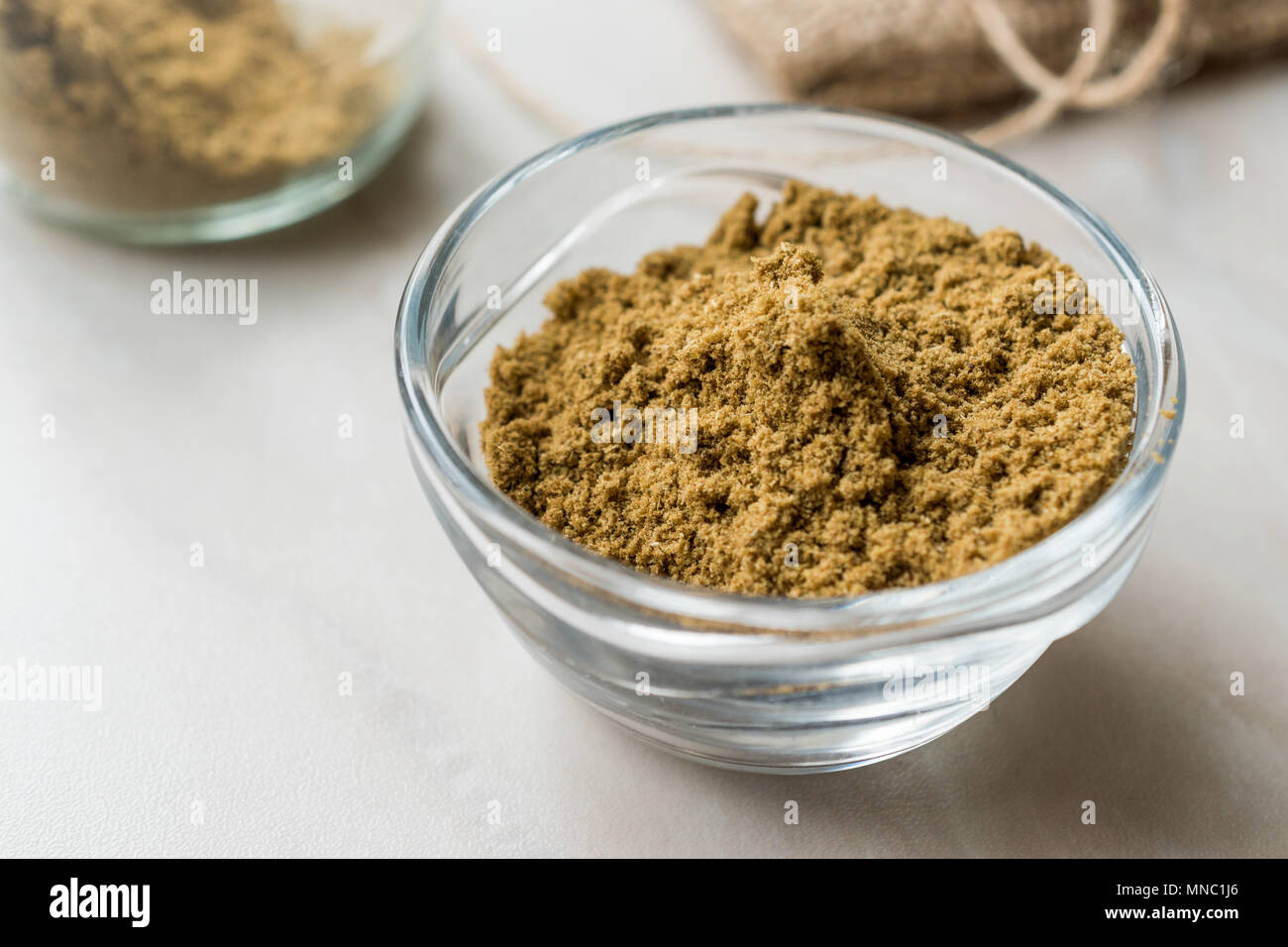 Cumin Powder in Glass Bowl Ready to Use. organic food Stock Photo - Alamy