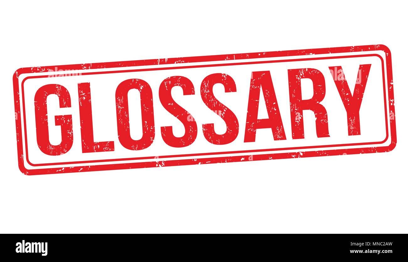 Glossary grunge rubber stamp on white background, vector illustration ...