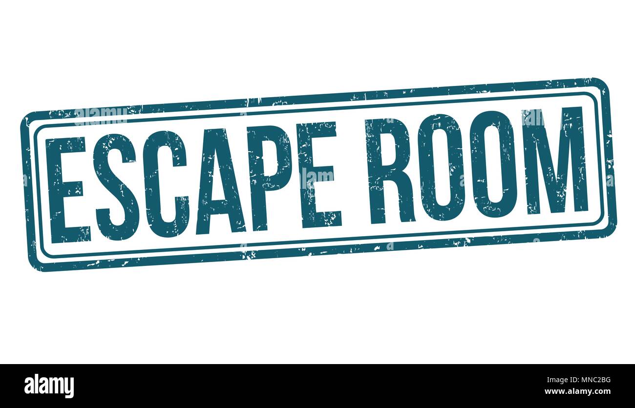 Escape room grunge rubber stamp on white background, vector ...