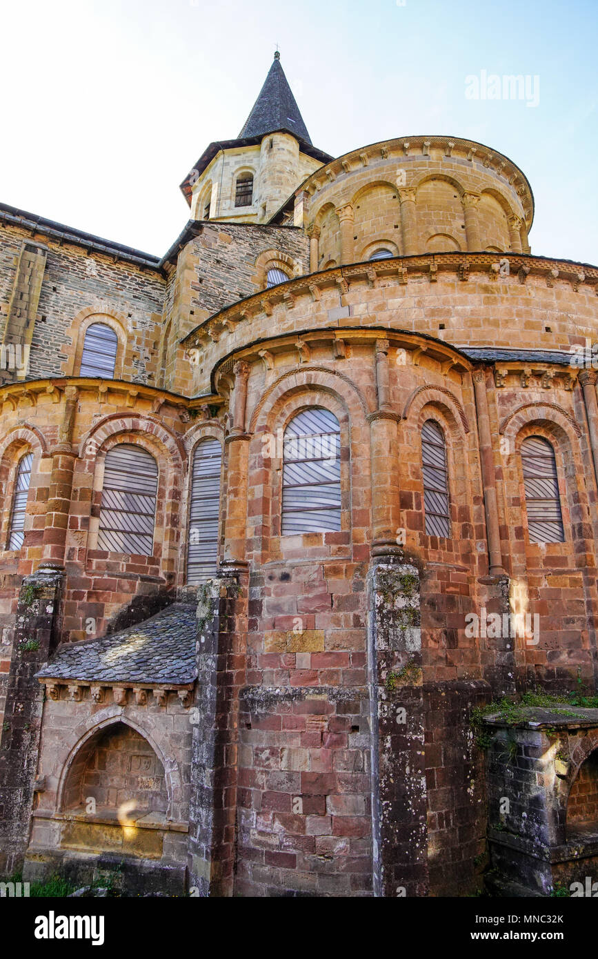 The abbey church of st foy in conques hi-res stock photography and ...
