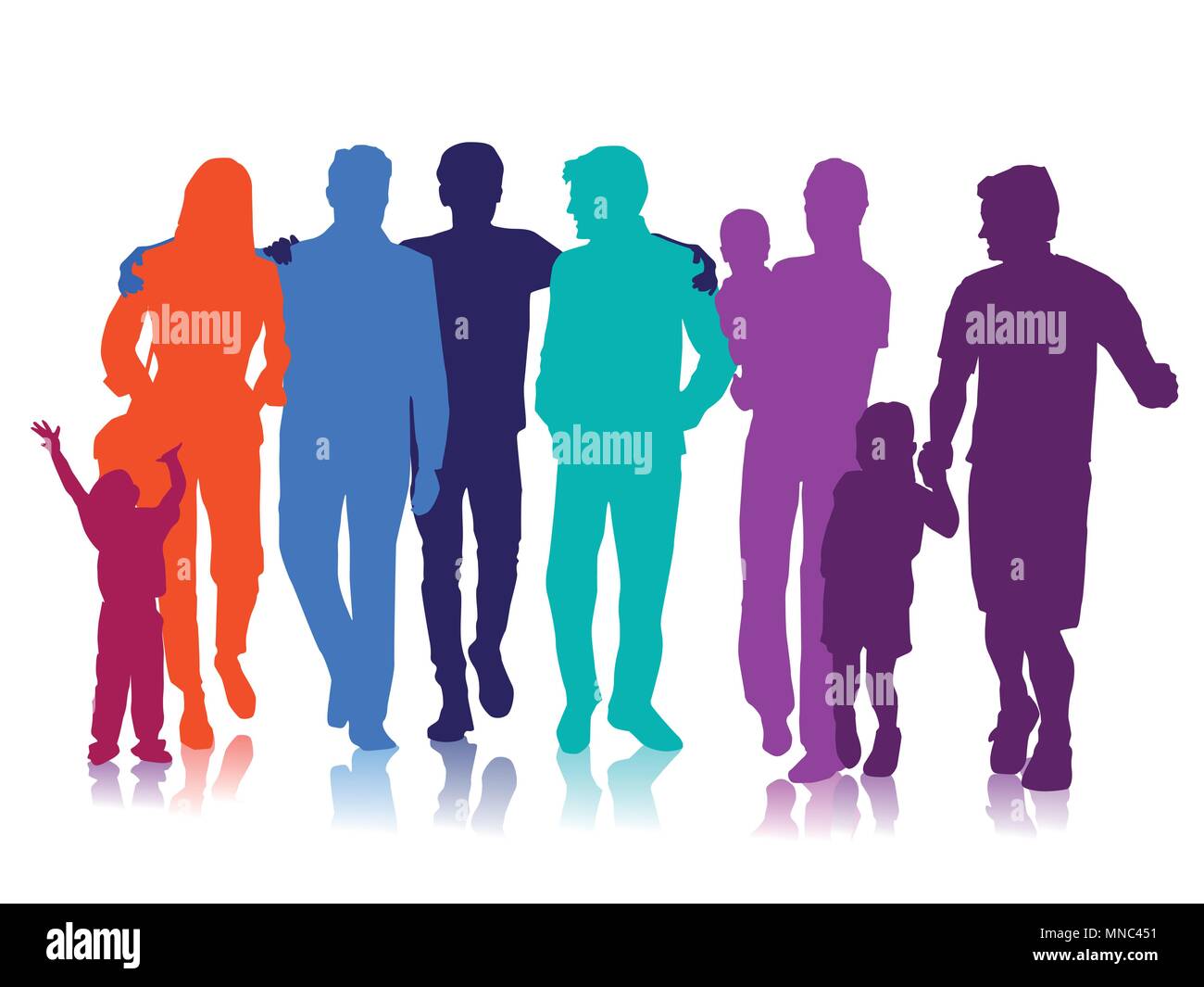 Friends and family Stock Vector Images - Alamy