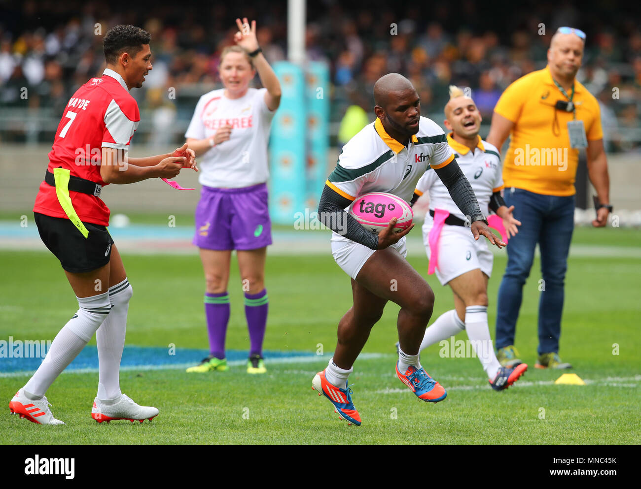 TAG Rugby match where Wayde van Niekerk, the IAAF world record holder ...