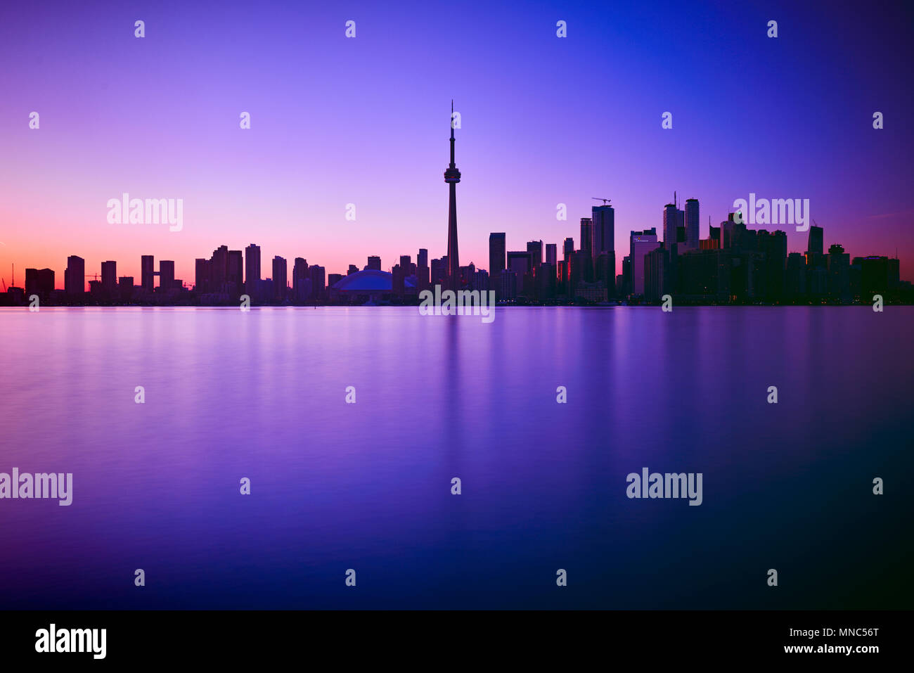 Toronto Skyline at spring sunset Stock Photo - Alamy