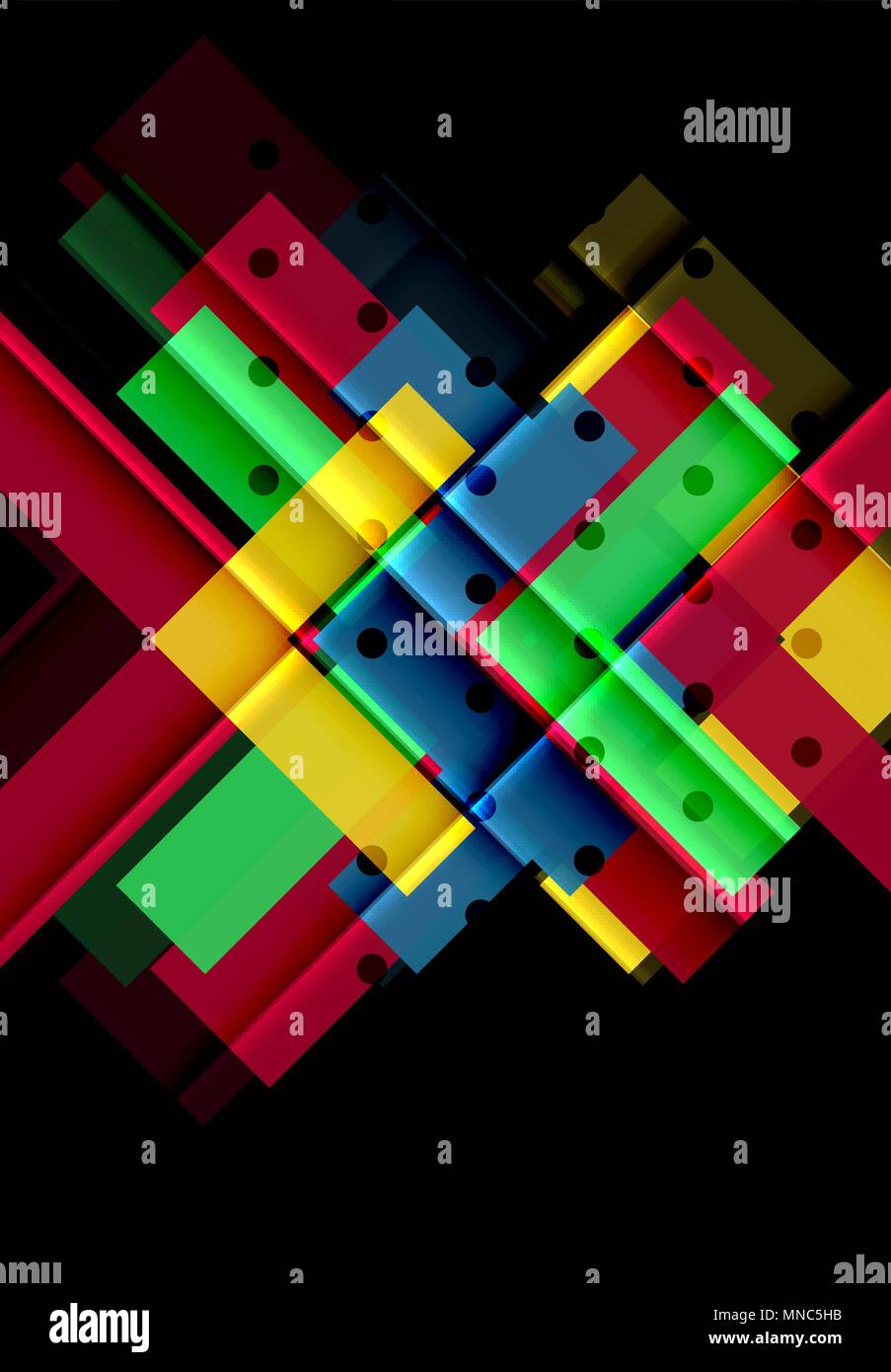 Colorful triangles and arrows on dark background. Colorful triangles ...