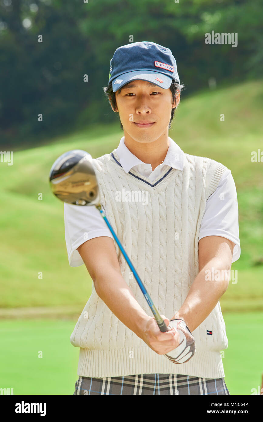 Portrait asian golf player hi-res stock photography and images - Alamy