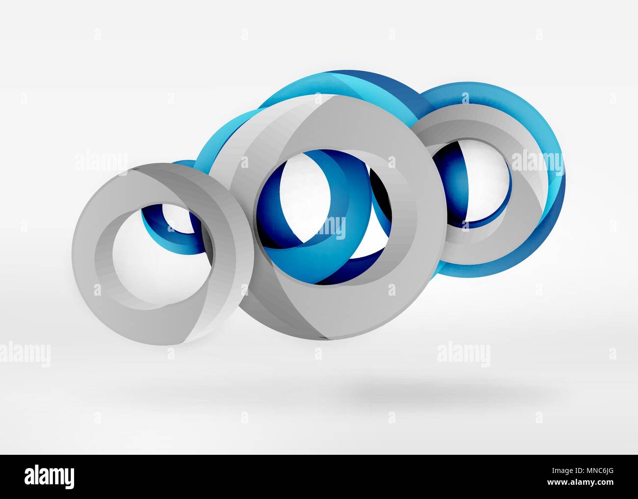 Modern 3d ring vector abstract background. Modern 3d ring composition ...