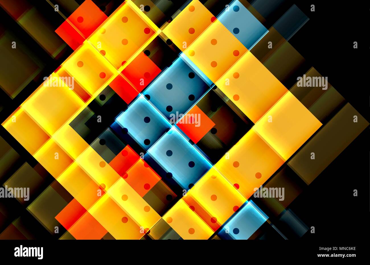 Colorful triangles and arrows on dark background. Colorful triangles ...