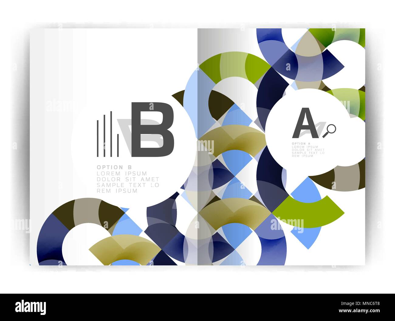 Geometric a4 annual report cover print template. Geometric a4 annual ...