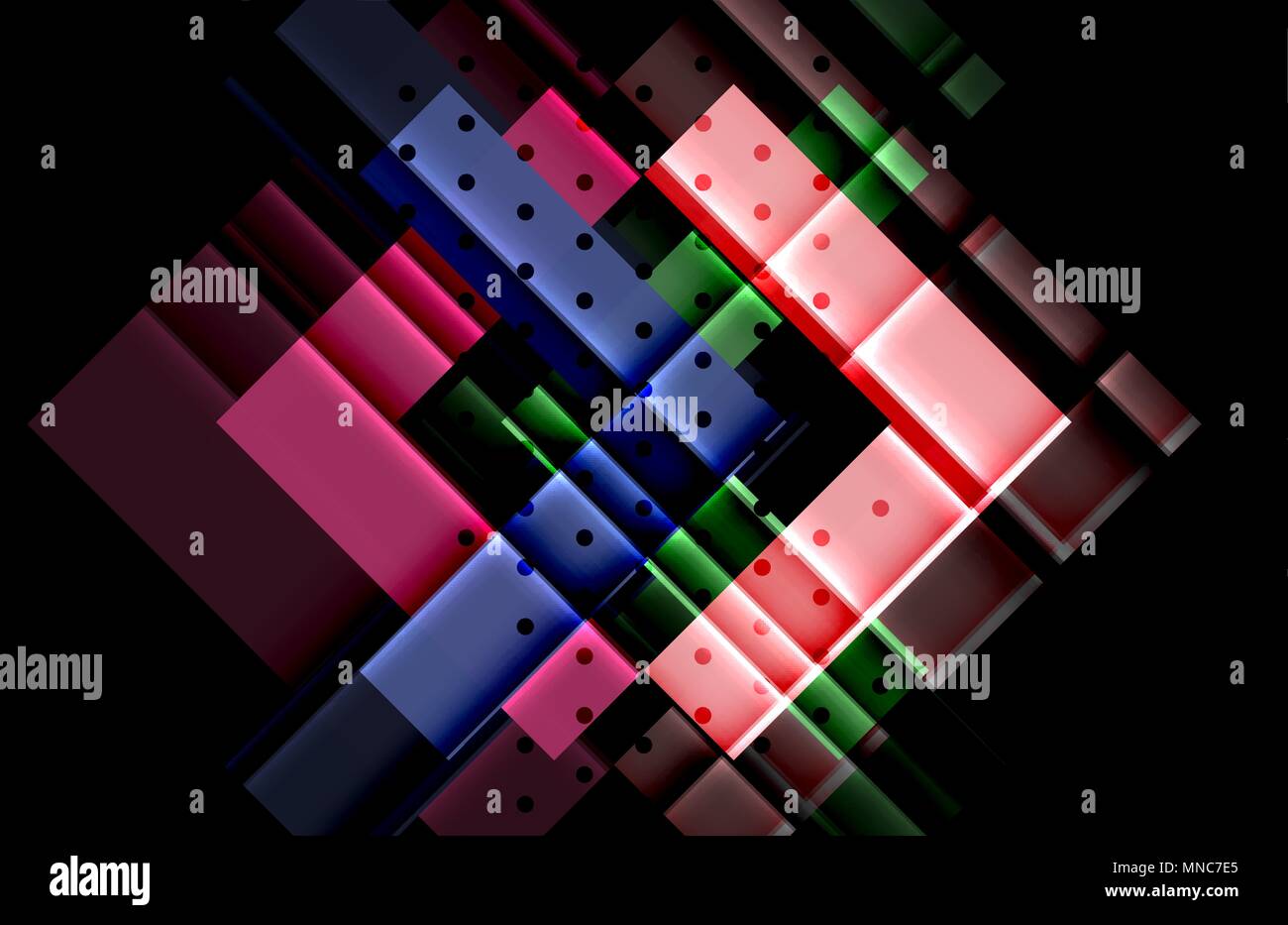 Colorful triangles and arrows on dark background. Colorful triangles ...