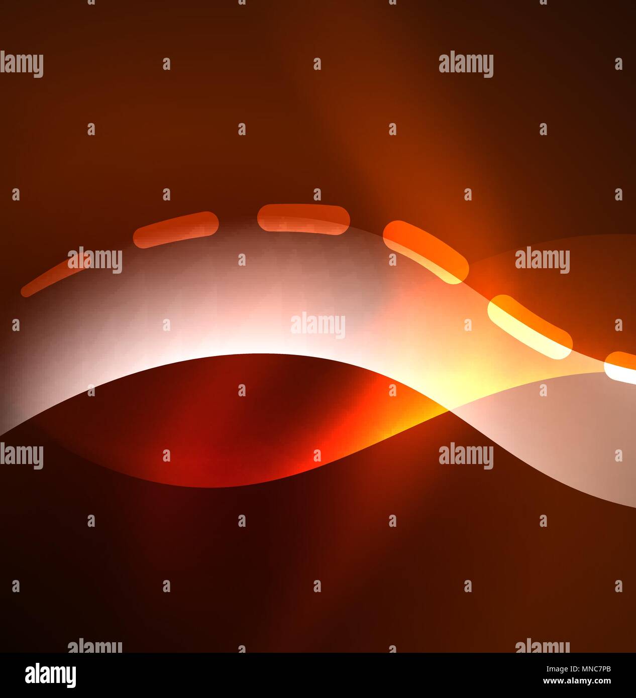 Vector glowing wave, smoke design wavy lines. Vector glowing wave ...