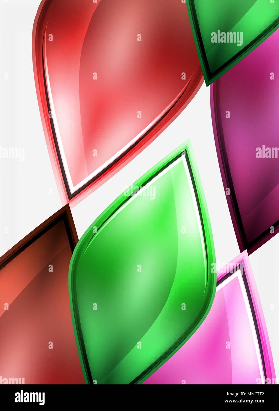 Glossy glass shapes abstract background. Glossy glass shapes abstract ...