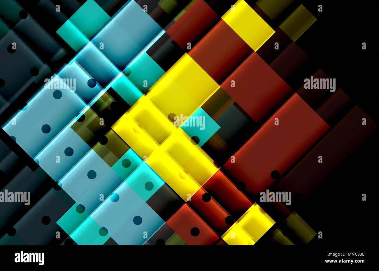 Colorful triangles and arrows on dark background. Colorful triangles ...