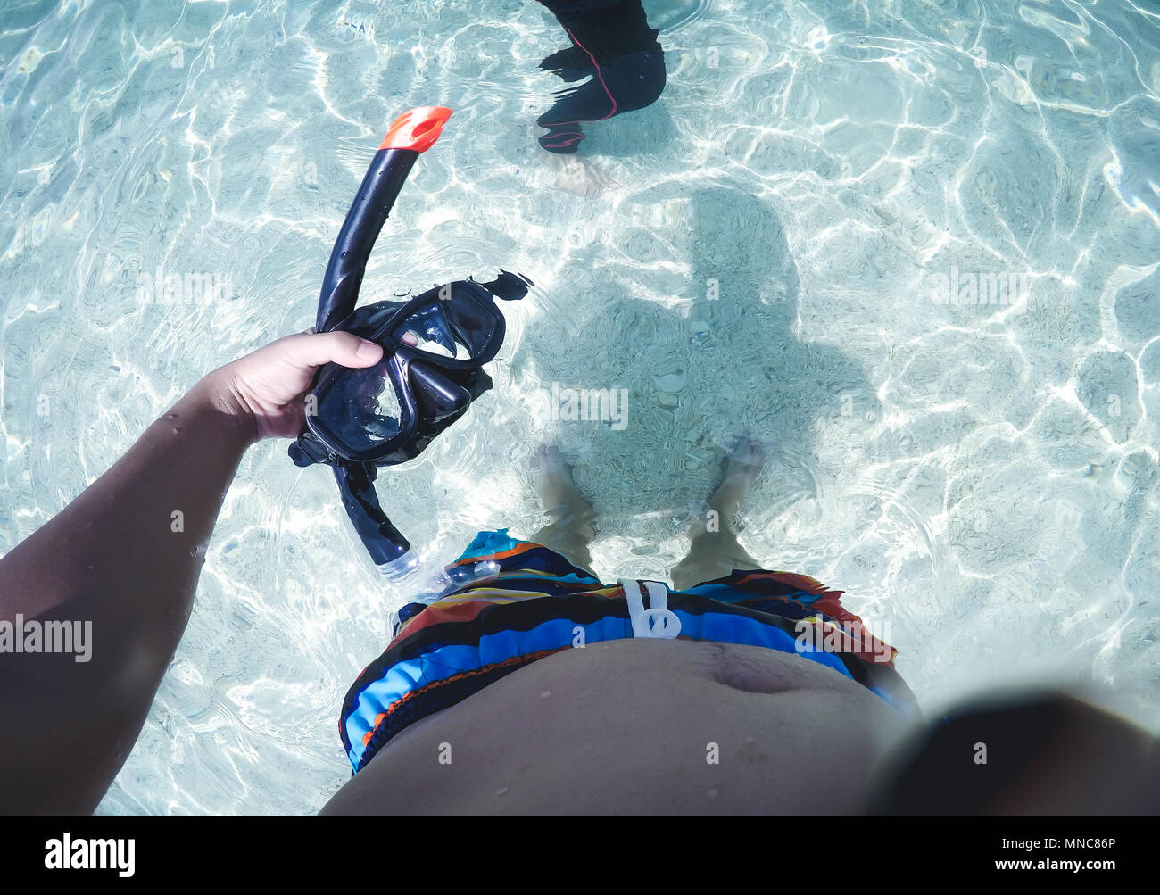 Underwater sea clear water Bright blue Stock Photo - Alamy