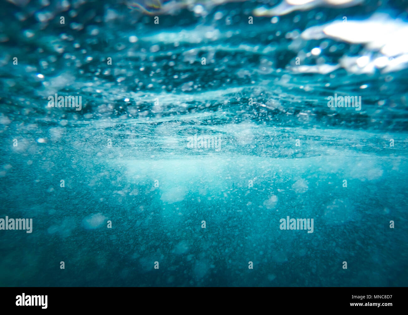 Underwater sea clear water Bright blue Stock Photo - Alamy