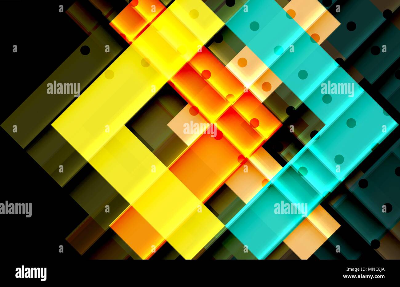 Colorful triangles and arrows on dark background. Colorful triangles ...