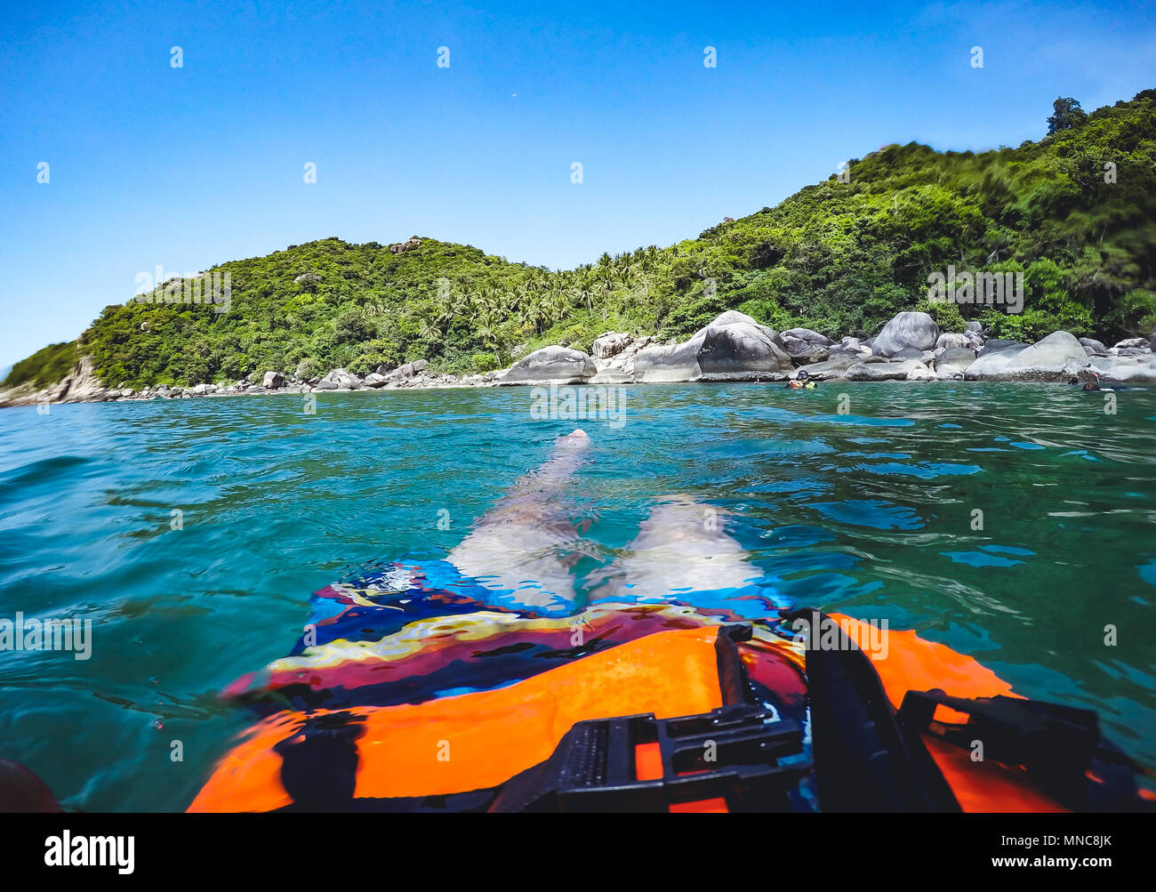 Underwater sea clear water Bright blue Stock Photo - Alamy