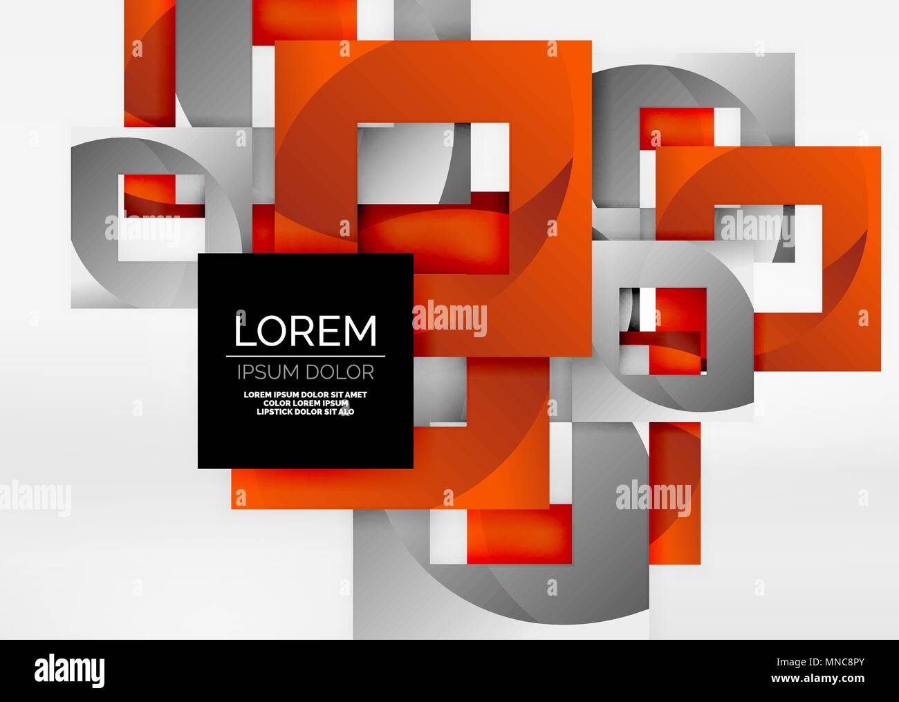 Squares geometric shapes in light grey 3d space. Squares geometric ...