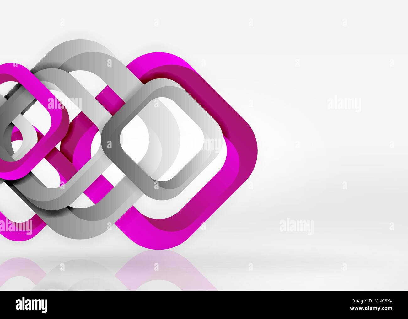 Squares geometric shapes in light grey 3d space. Squares geometric ...