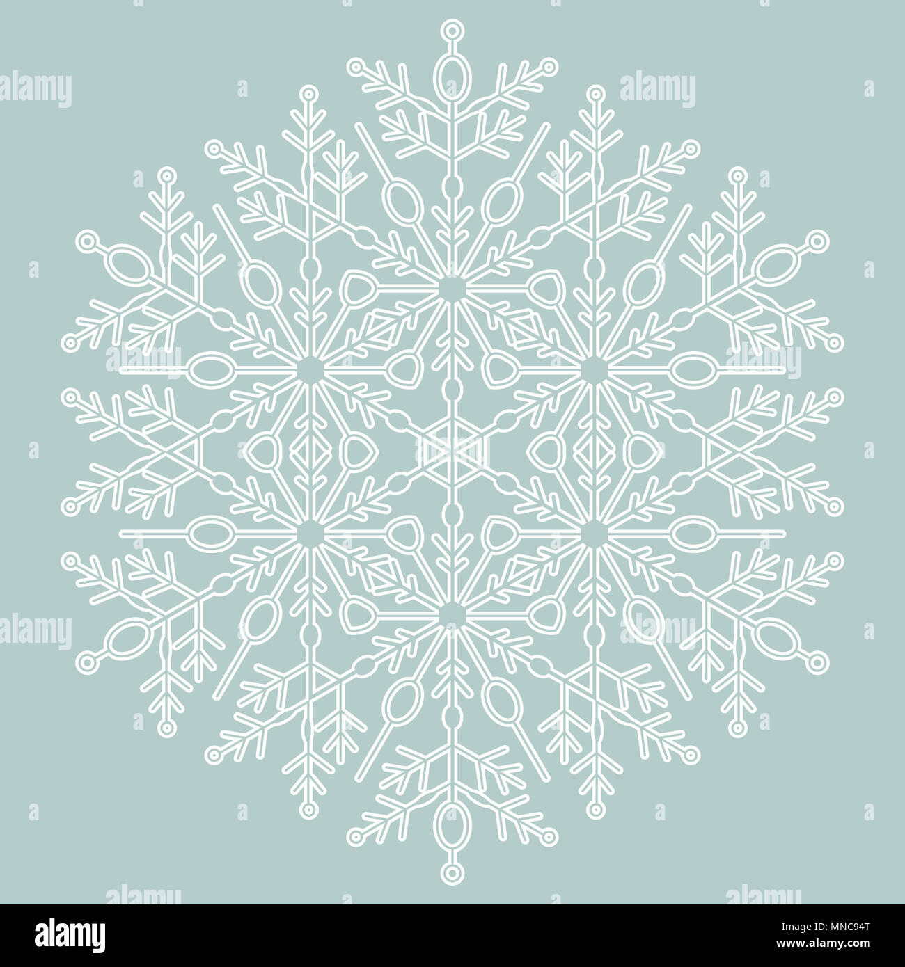 Pretty Round Snowflake Stock Photo - Alamy