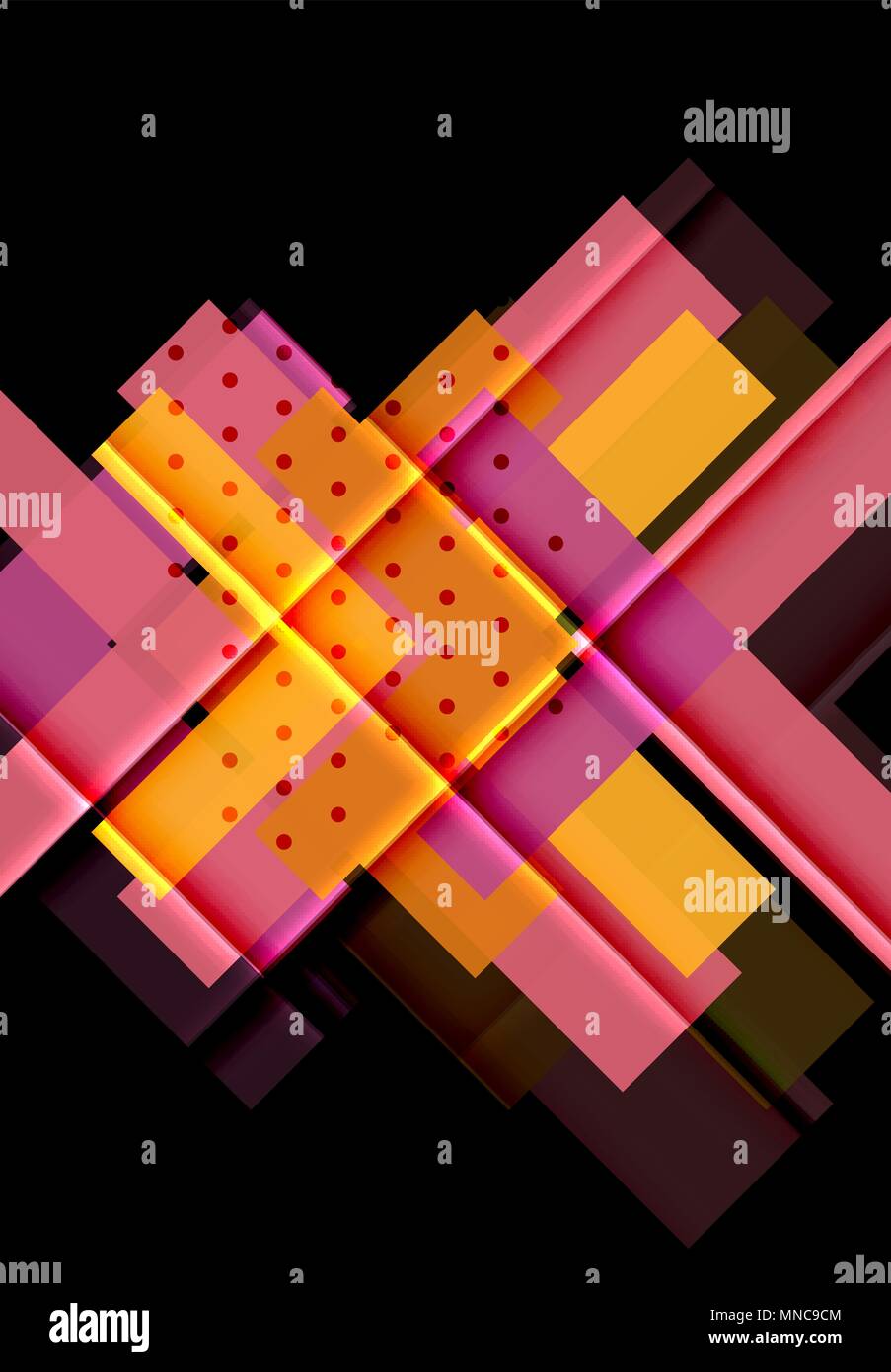 Colorful triangles and arrows on dark background. Colorful triangles ...