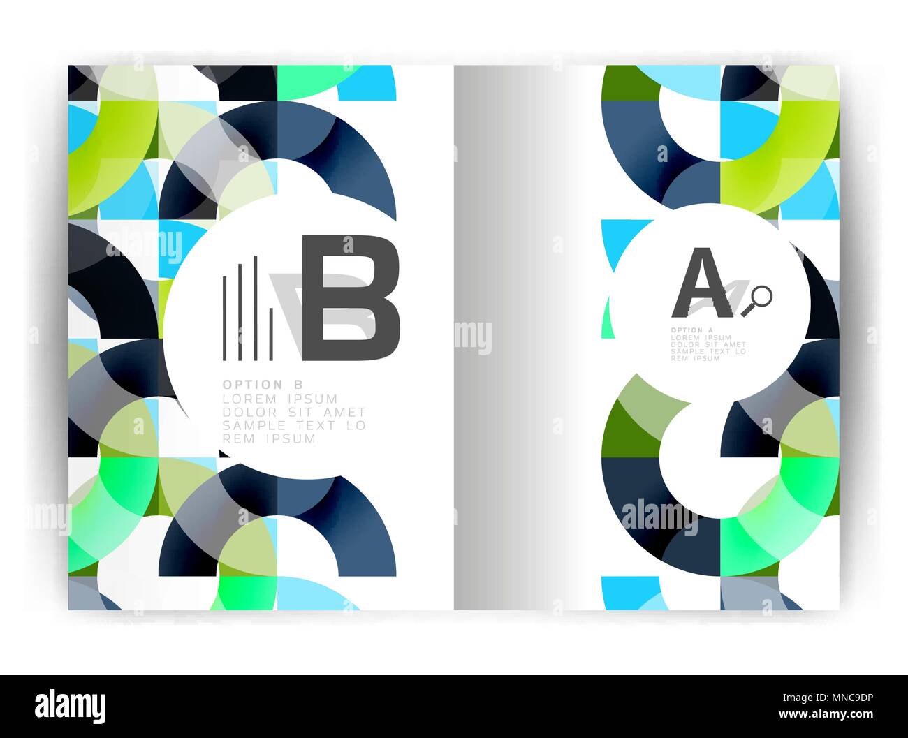 Geometric a4 annual report cover print template. Geometric a4 annual ...