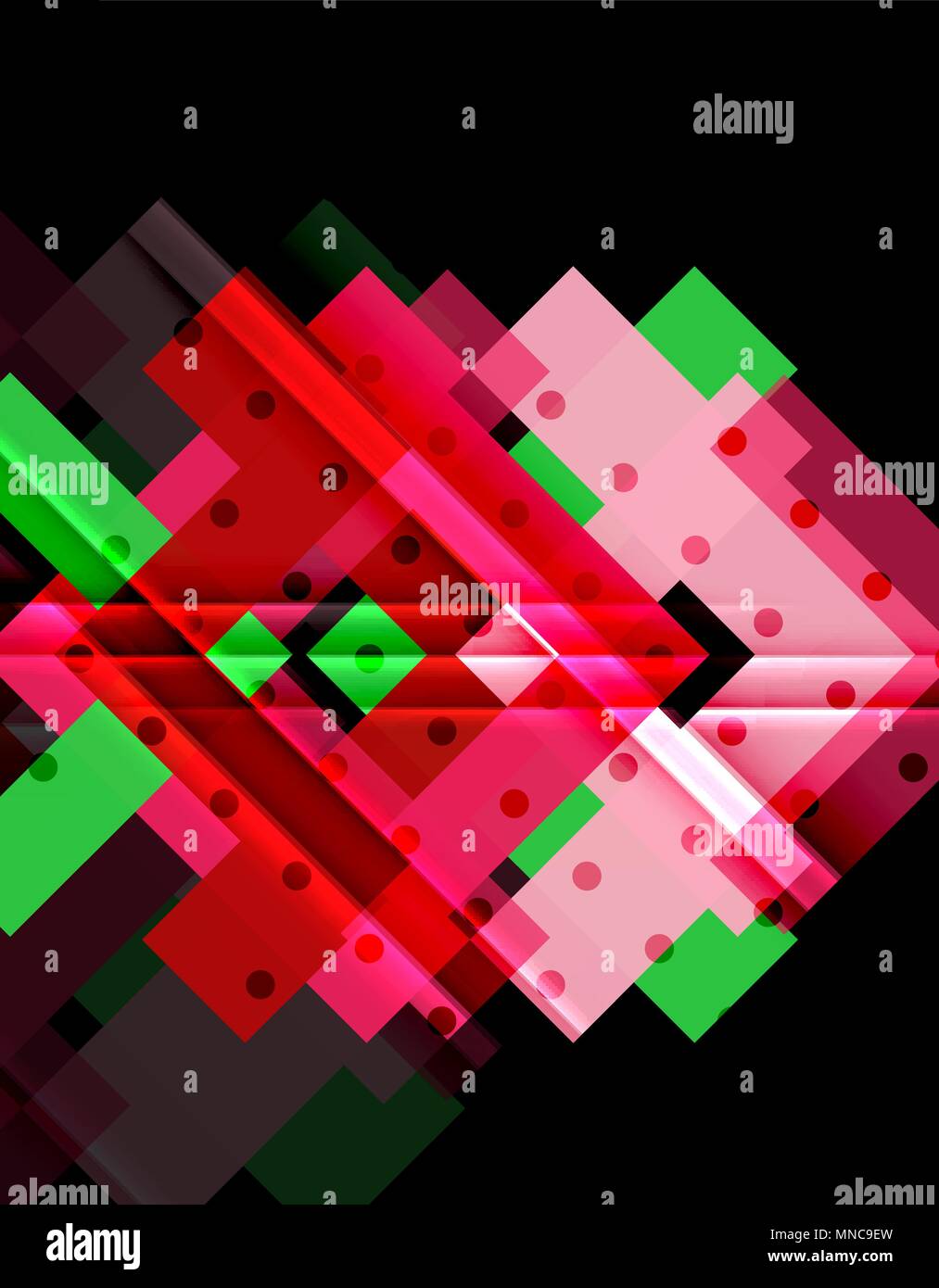 Colorful triangles and arrows on dark background. Colorful triangles ...