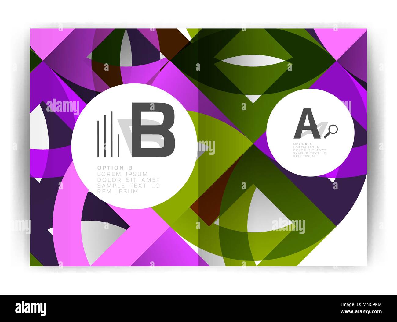 Geometric a4 annual report cover print template. Geometric a4 annual ...