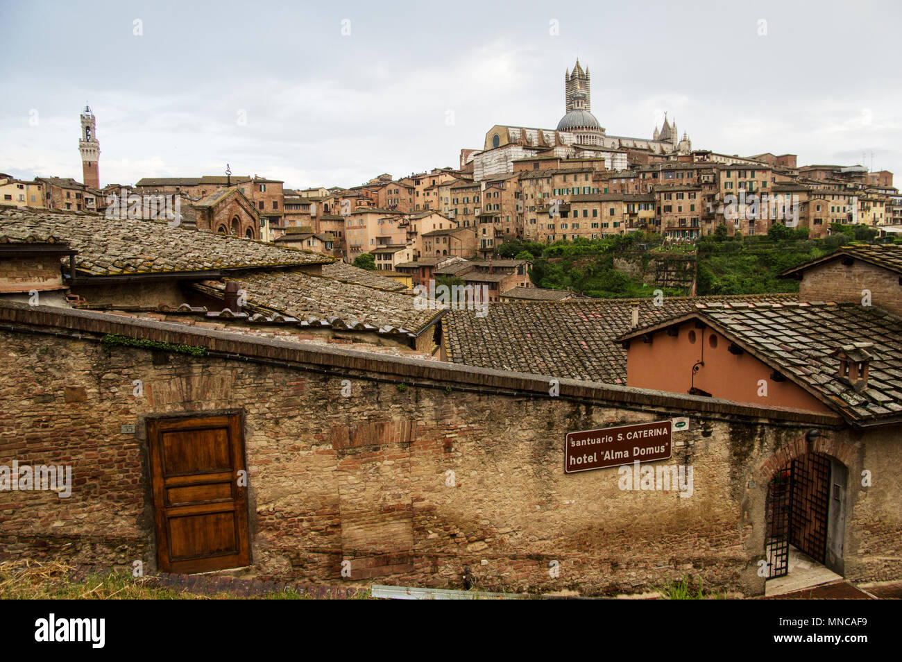 world heritage site Siena Italy skyline view with its magnificent ...