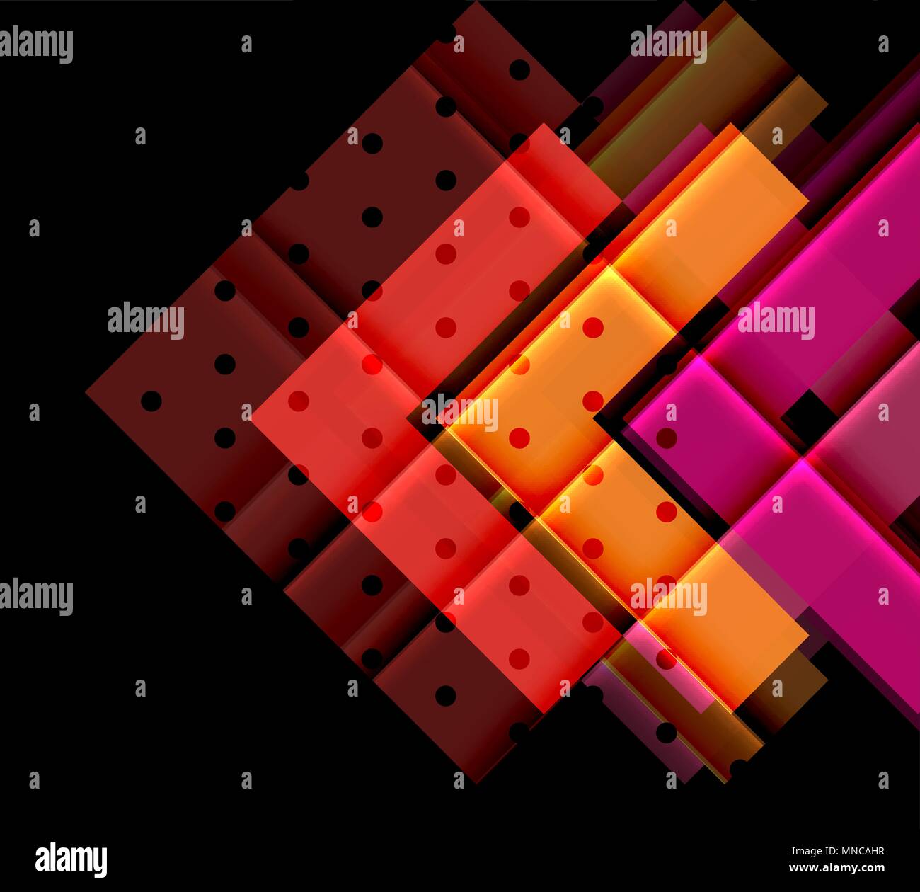 Colorful triangles and arrows on dark background. Colorful triangles ...