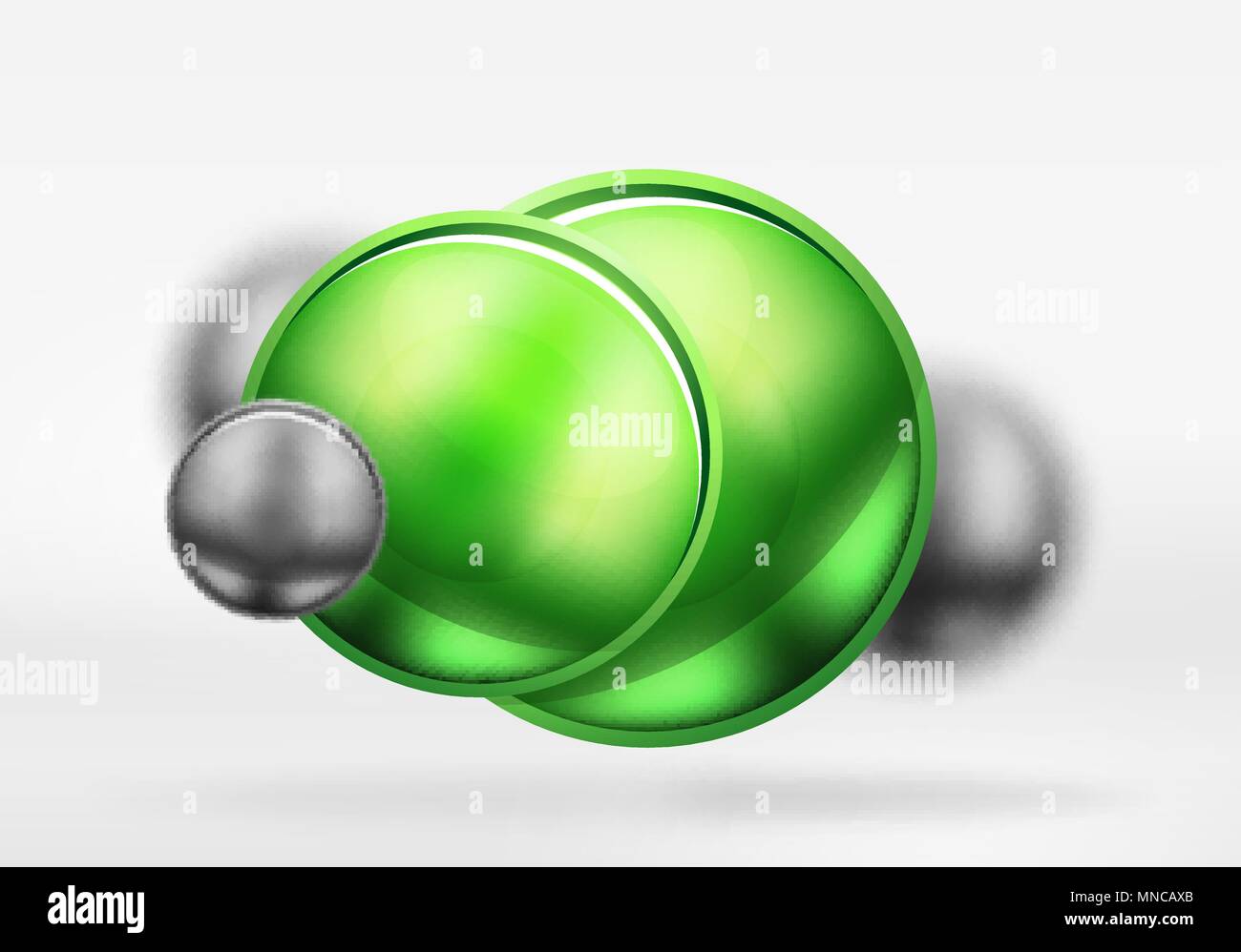 Tech blurred spheres and round circles with glossy and metallic surface ...